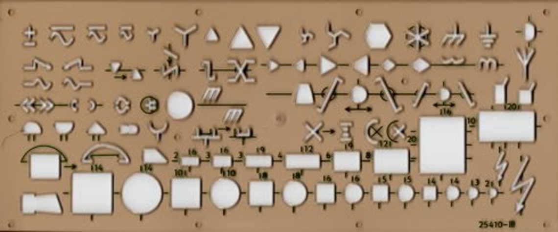 3 Electrical Electronic Drawing Template Stencil, Lettering Guide ...