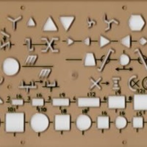 3 Electrical Electronic Drawing Template Stencil, Lettering Guide ...