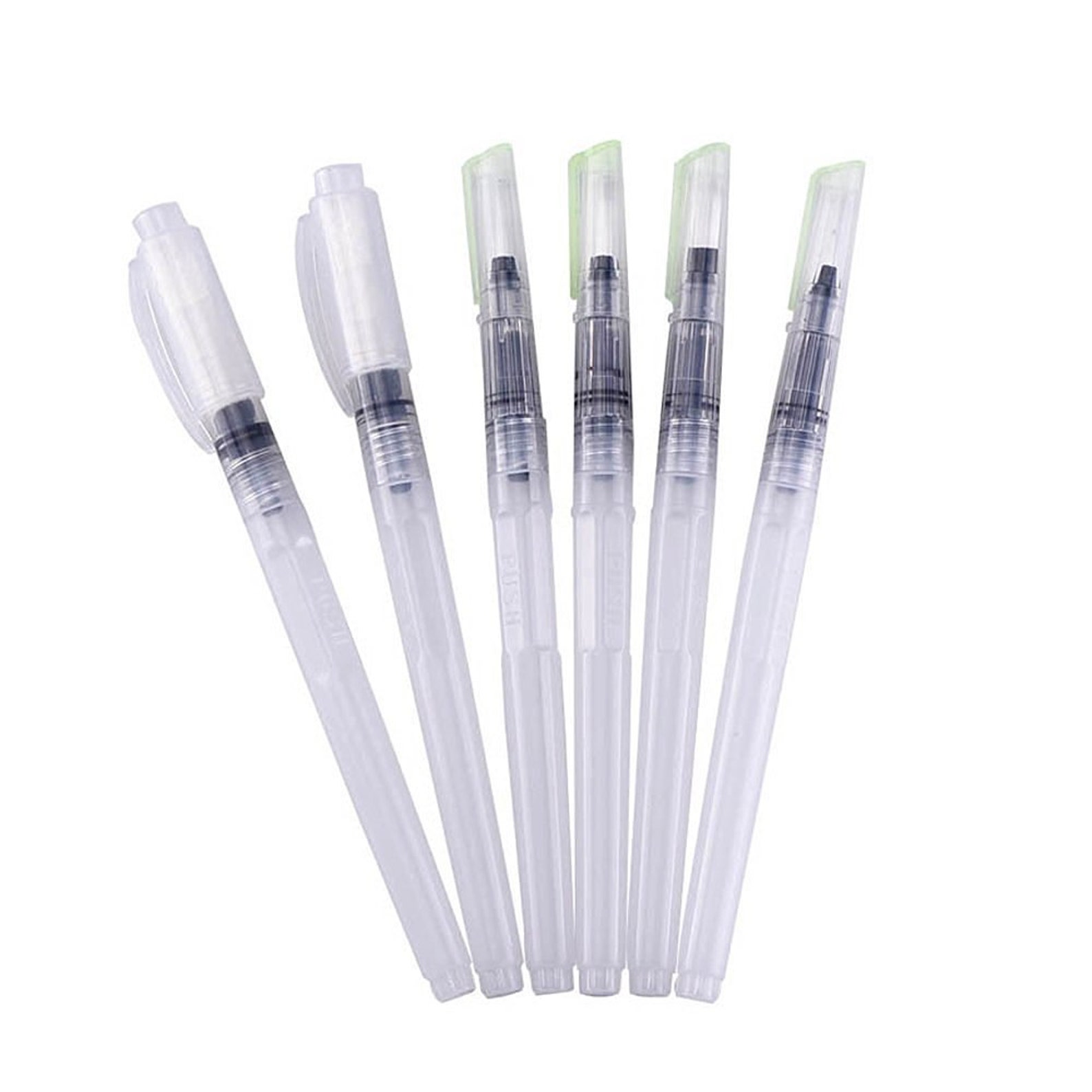 6 Portable Water Brushes, Watercolor Brushes, Refillable Water Brush ...