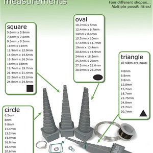 Multi Angle Wire Mandrel Looping Tool With 4 Shapes and 48 Sizes; Oval ...