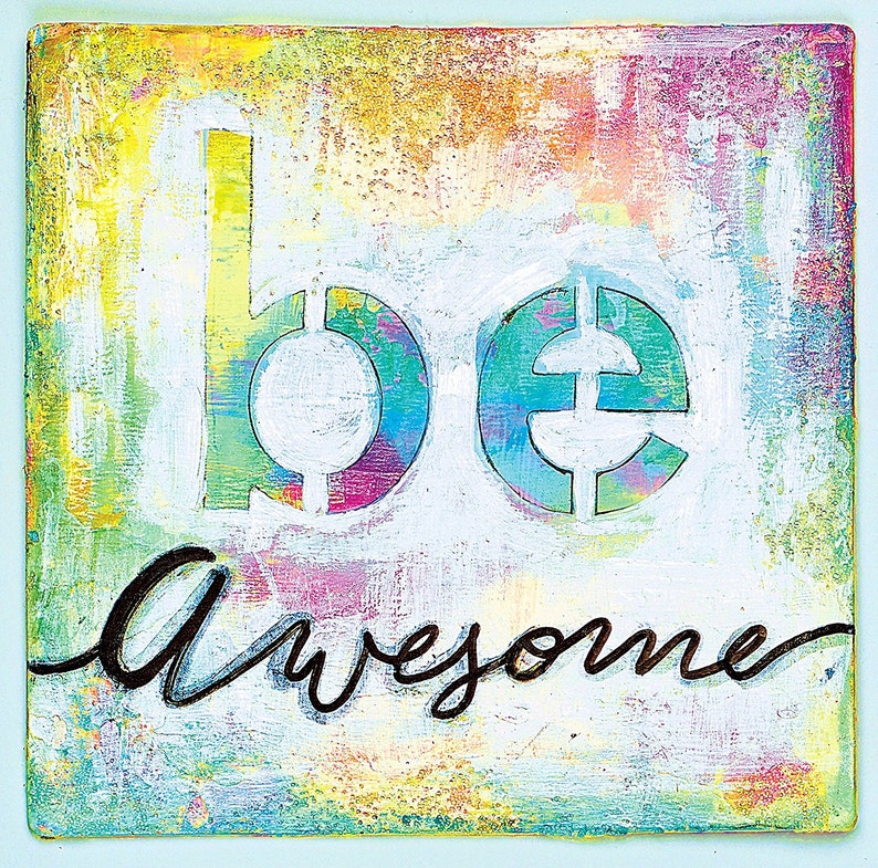 10 Lettering & Number Template Stencil Guides Mixed Media | Etsy