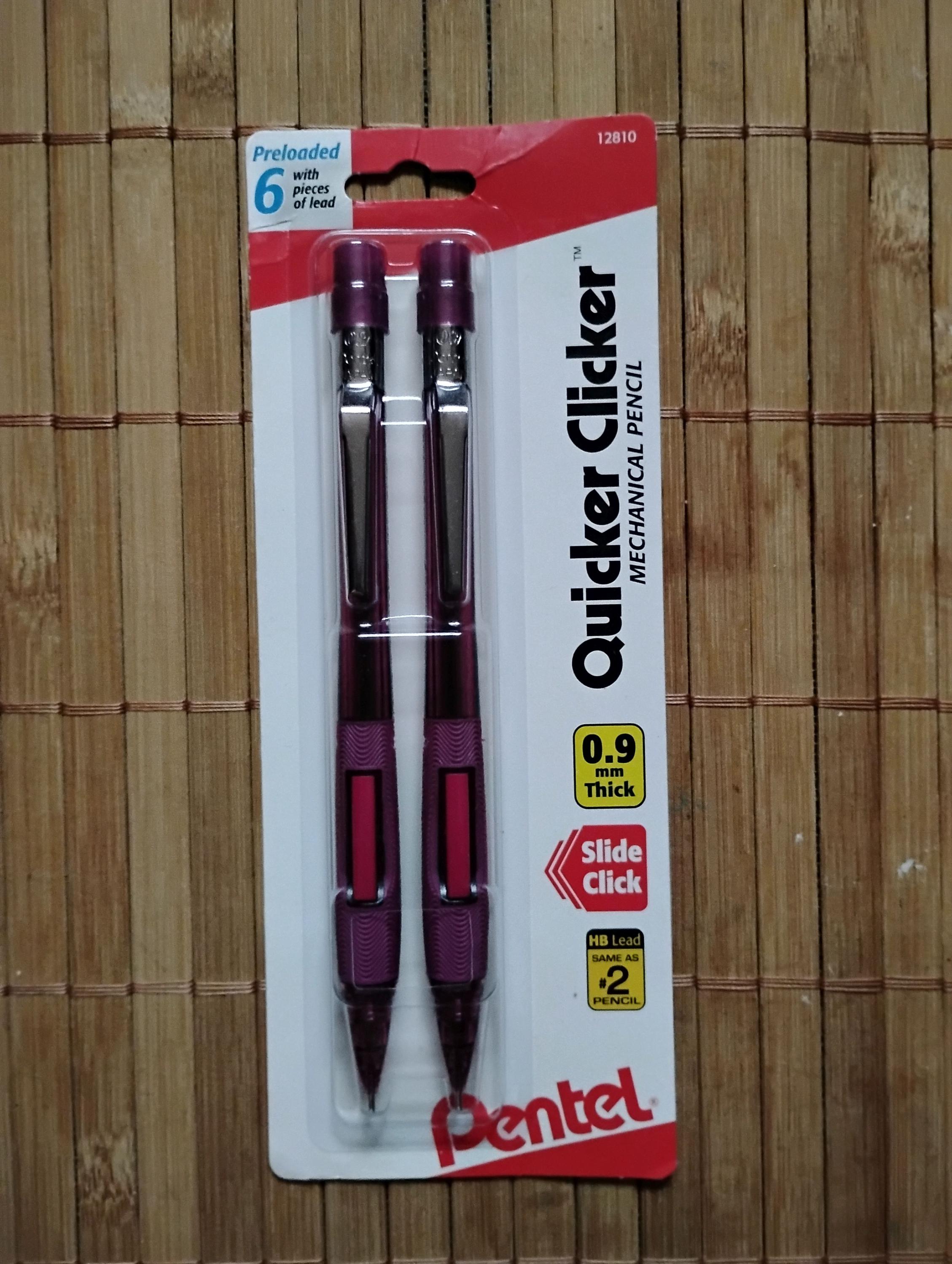 2 X Pentel Quicker Clicker Mechanical Pencils, Automatic Mechanical ...