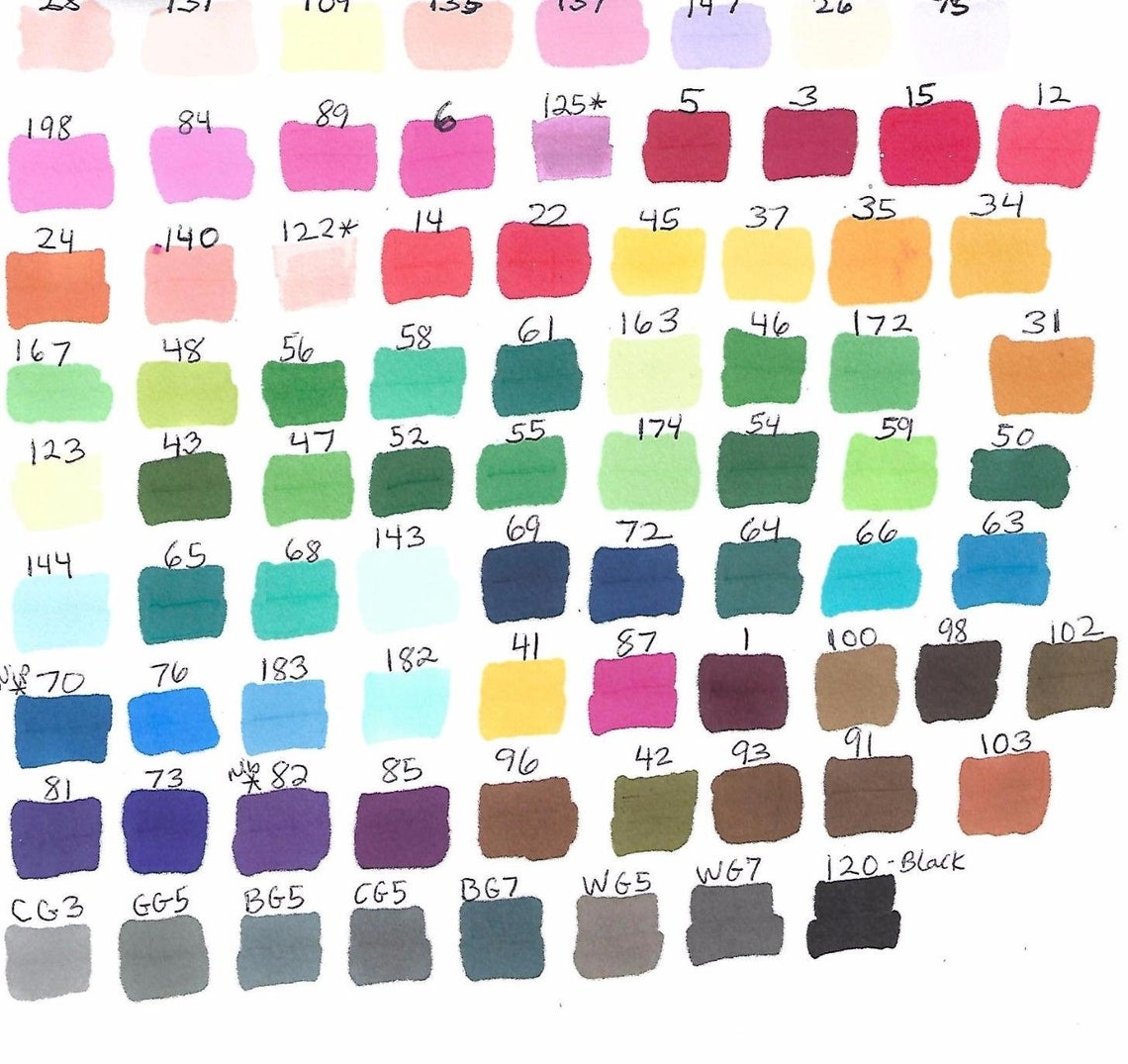 60 Markers Artist Set Set of 60 Marker Pens Twin Dual Tips | Etsy