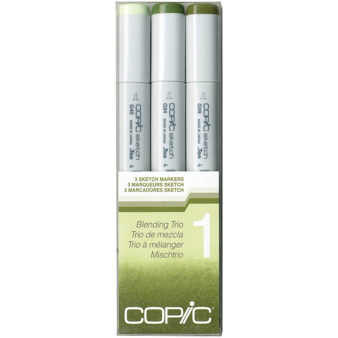 Greens; Copic Marker Sketch Blending Trio Markers Drawing Art Set, SBT ...