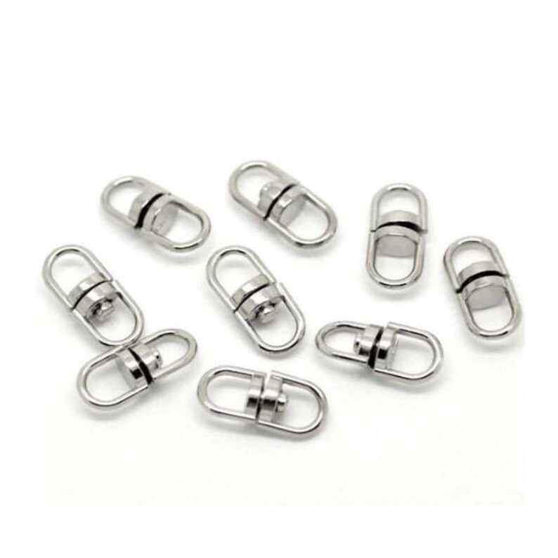 50 Silver Tone Metal Swivel Key Ring Connectors. Jewelry - Etsy