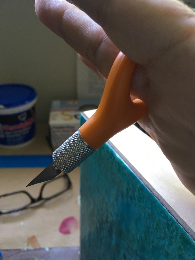 Fiskars Fingertip Finger Loop Detail Craft Knife, 7 Inch, 163050-1001 ...