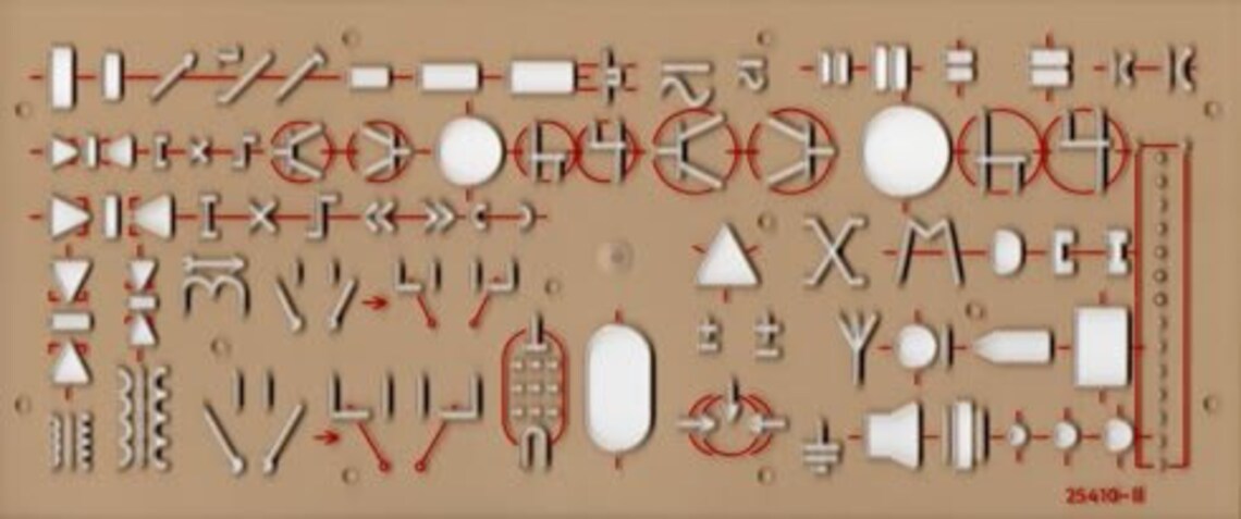 3 Electrical Electronic Drawing Template Stencil, Lettering Guide ...