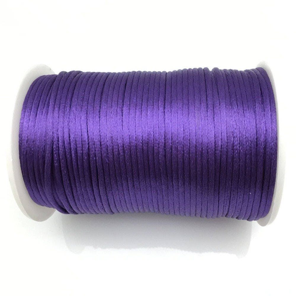 Purple Rattail Satin Trim Cord, Thread, Rope; Chinese Knot, Kumihimo ...