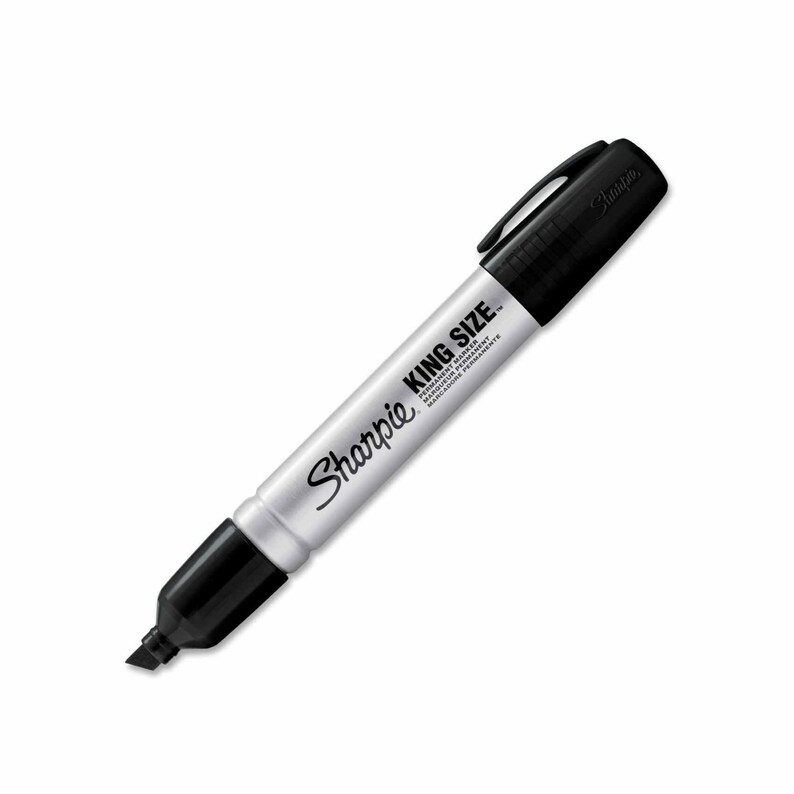 12 Sharpie Black King Size Markers Felt Chisel Point Sharpie | Etsy