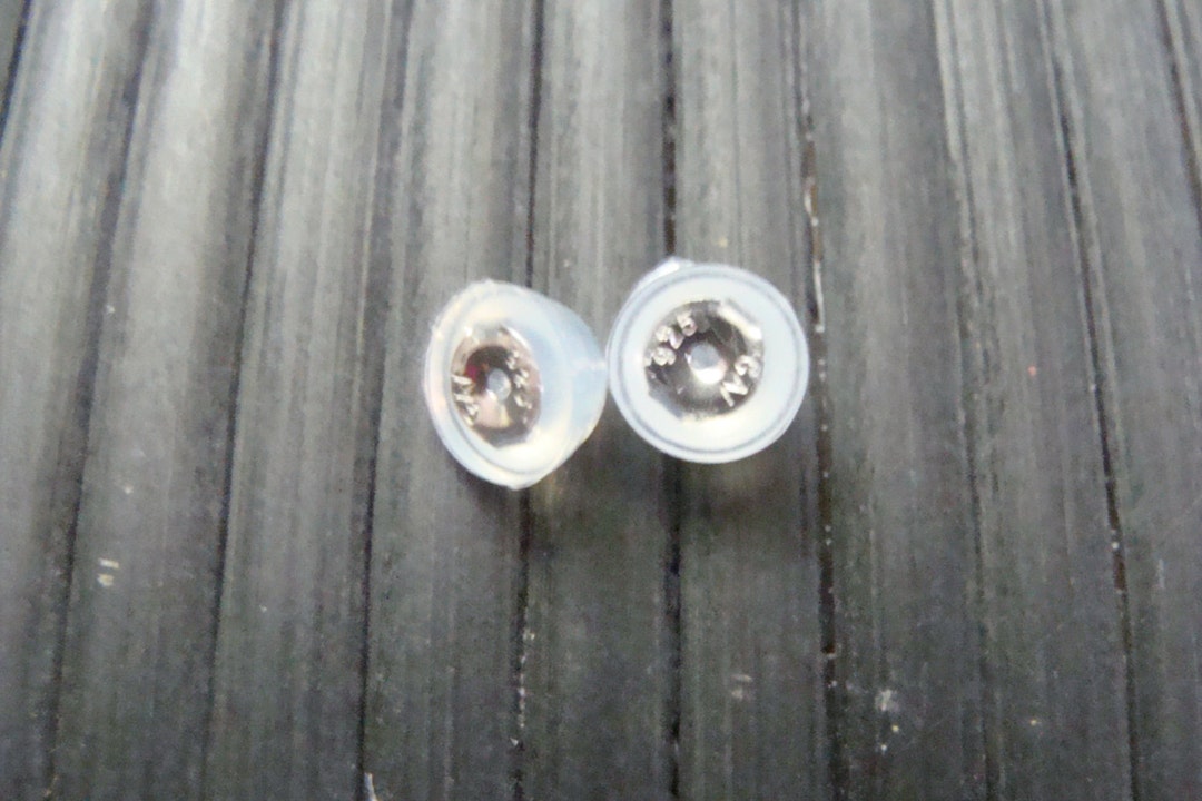 Sterling Silver and Silicone Earring Backs, Protectors Earring Wire ...