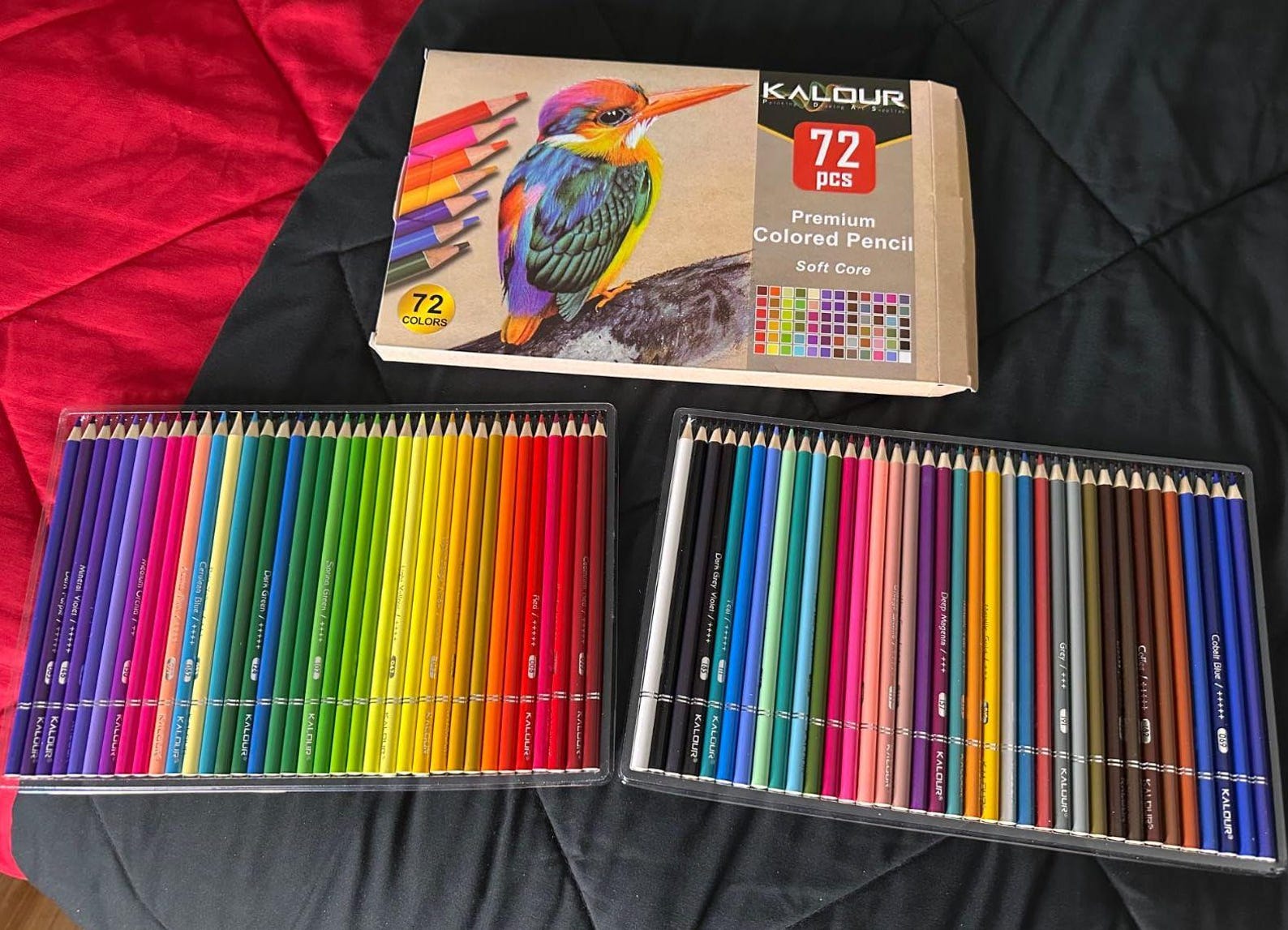 72 Colored Pencils, Soft Core, Highly Pigmented, Art Pencil Set, Adult ...