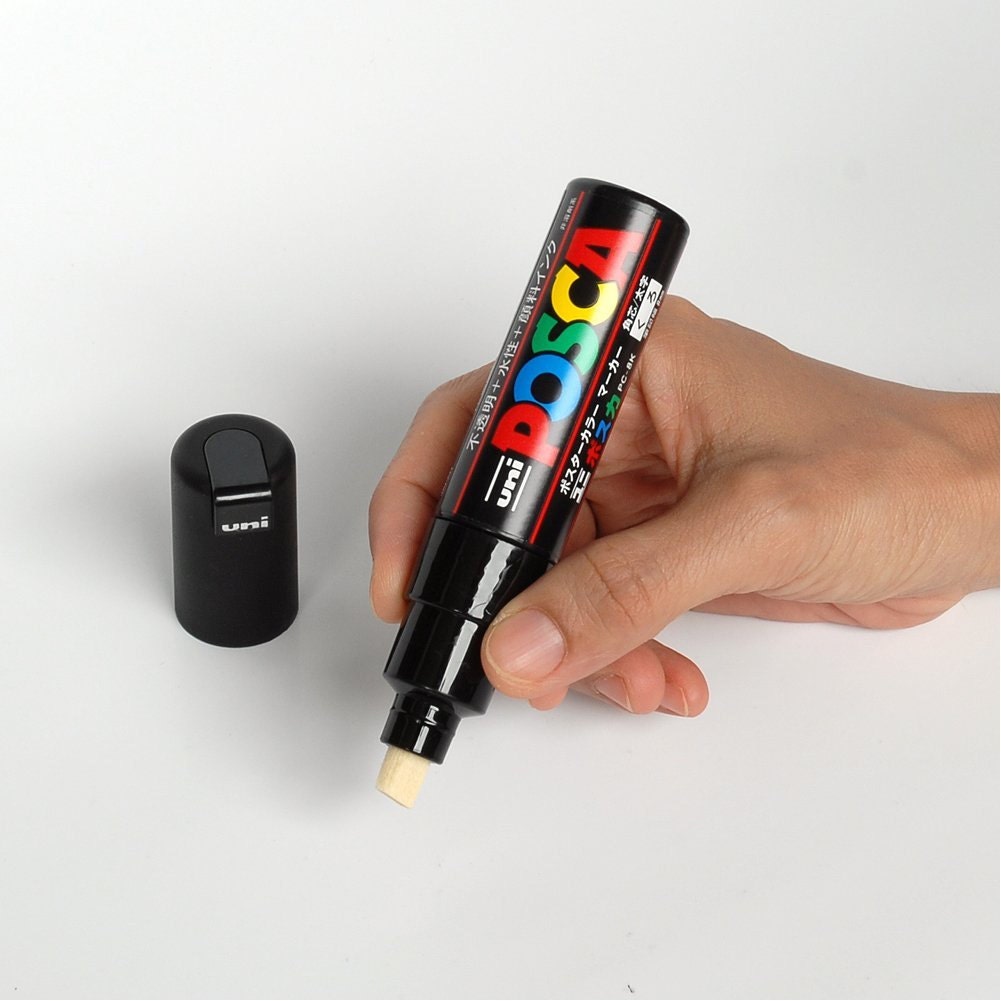 Uni-posca Japan Paint Marker Pen, Bold Chisel Point, Set of 8 Color ...