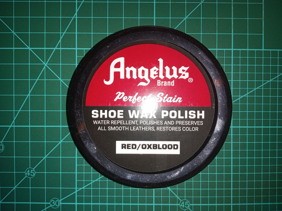 Red Oxblood Shoe Wax Leather Polish Cream, Perfect Stain Angelus, 3oz ...