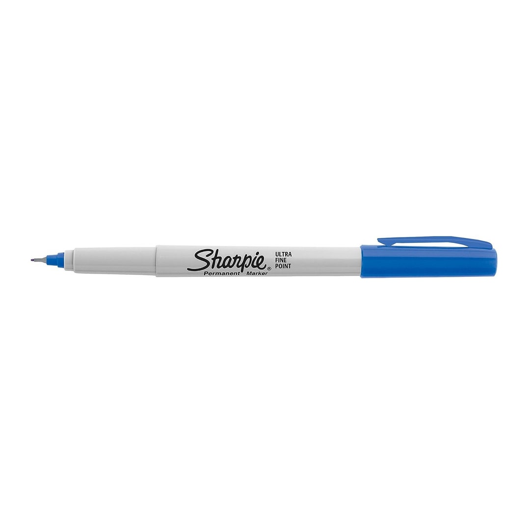 12 Sharpie Ultra Fine Blue Markers; Sharpie Ultra Fine Point, Tip ...