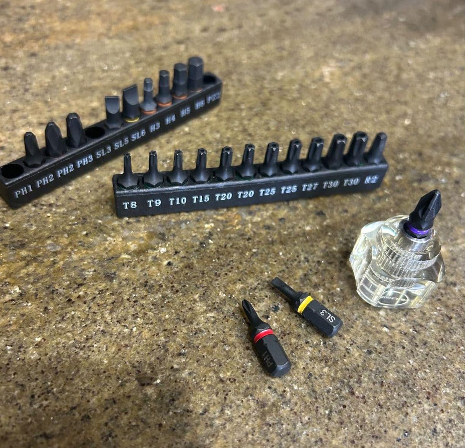 17 in 1 Mini Short Stubby Screwdriver, 16 Metric and SAE Hex Bits ...