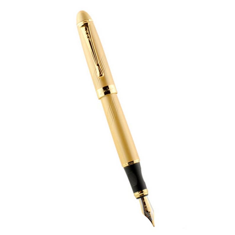 Golden Fountain Pen 18K Gold Nib Fountain Ink Pen Penne - Etsy