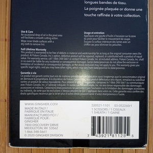 Gingher Fiskars 8 Inch Gold Handled Dressmaker Shears, Scissors; Knife ...