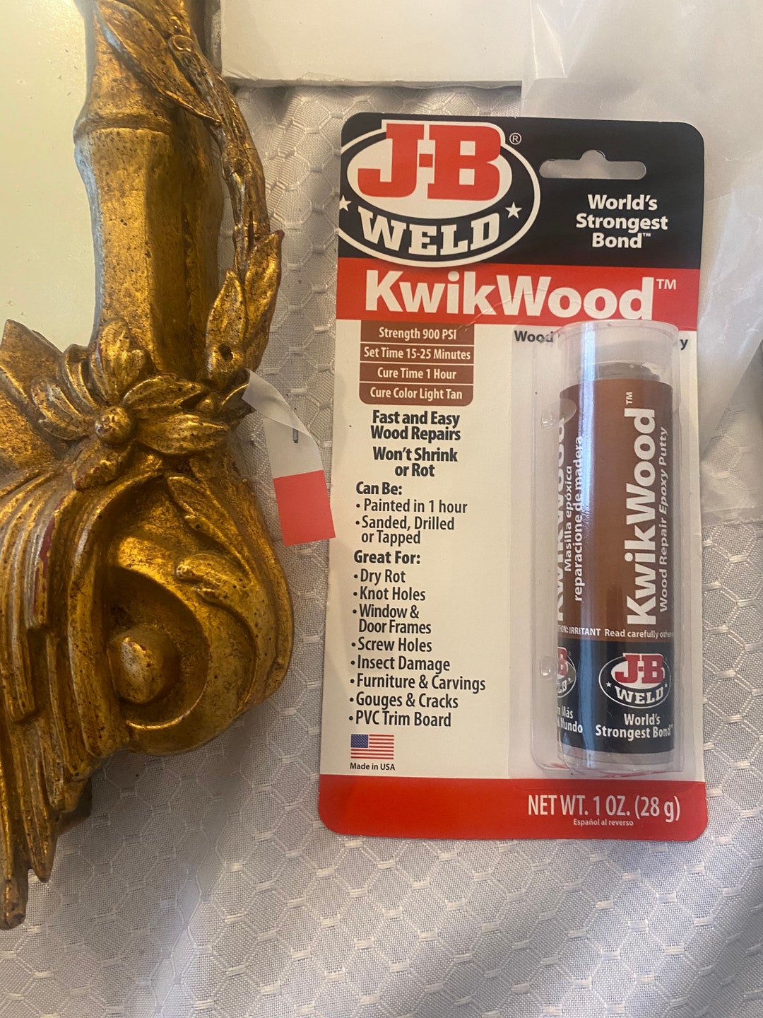J-B Weld Tan Kwikwood Wood Repair Epoxy Putty Stick 1 Oz 1oz - Etsy