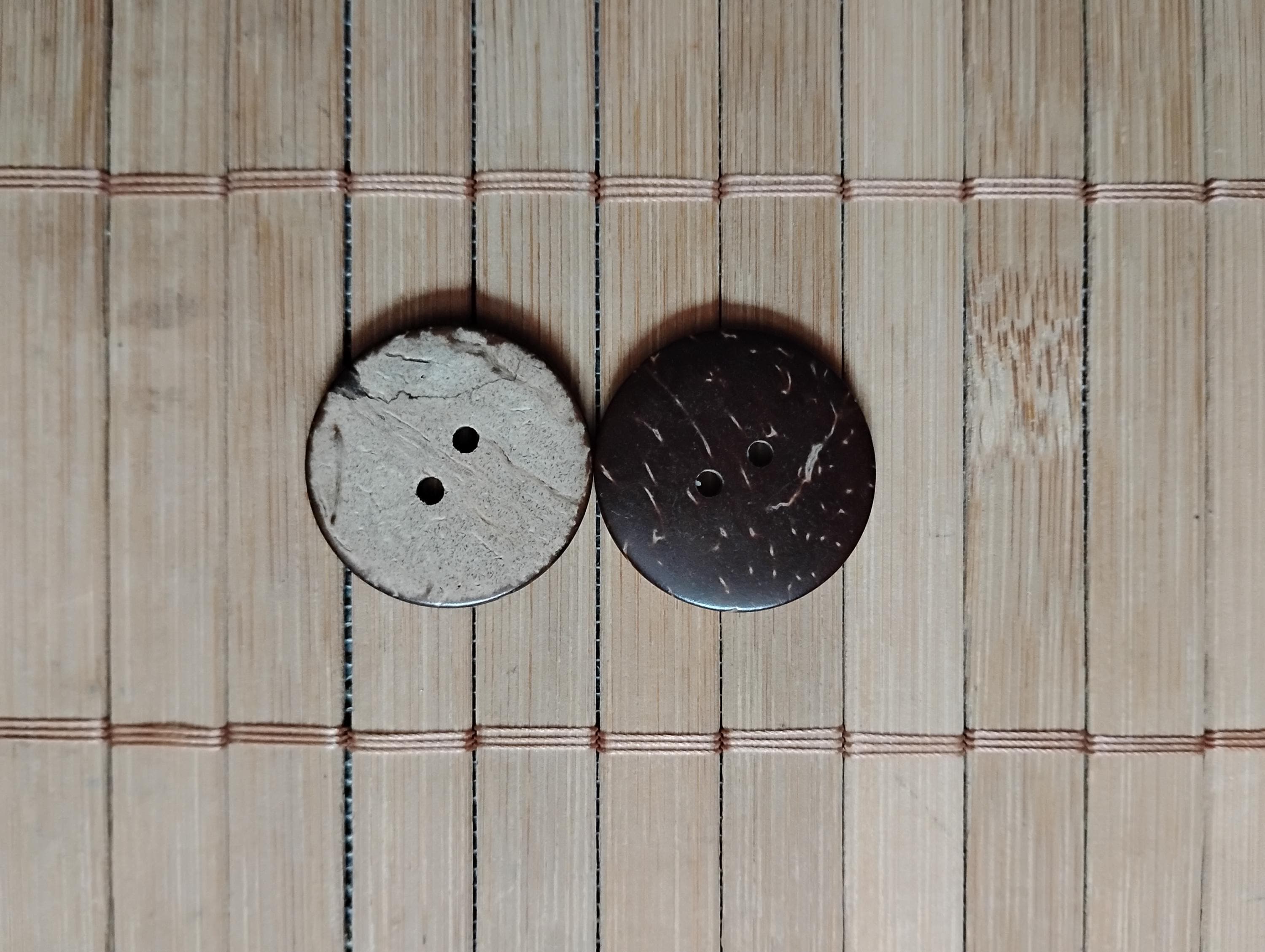 50 Coconut Shell Buttons, 2 Hole, 1 Inch, 25mm Large Wooden Buttons - Etsy