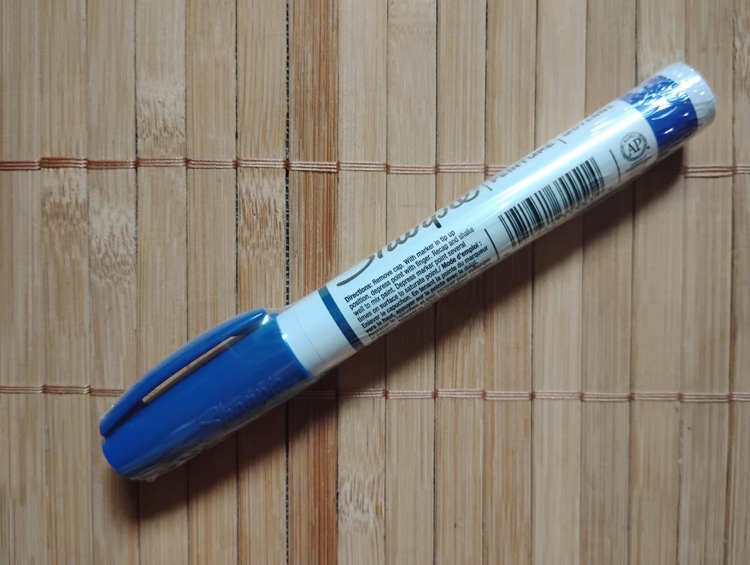 Blue Sharpie Oil Based Paint Marker, Medium Point, Tip, Sanford ...