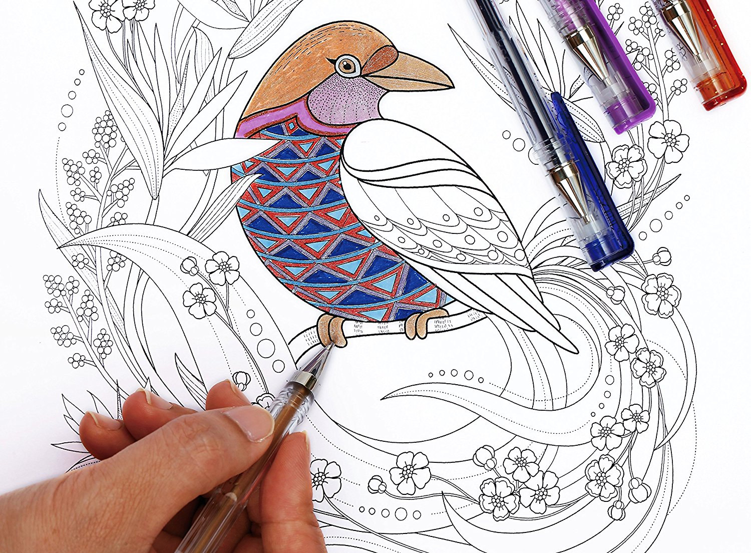 100 Unique Coloring Gel Pens Adult Coloring Books Drawing | Etsy