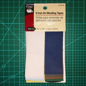 Iron on Mending Tape, Patches, 1 1/4" X 13", 3cm X 33cm; 9 Count, Dritz ...