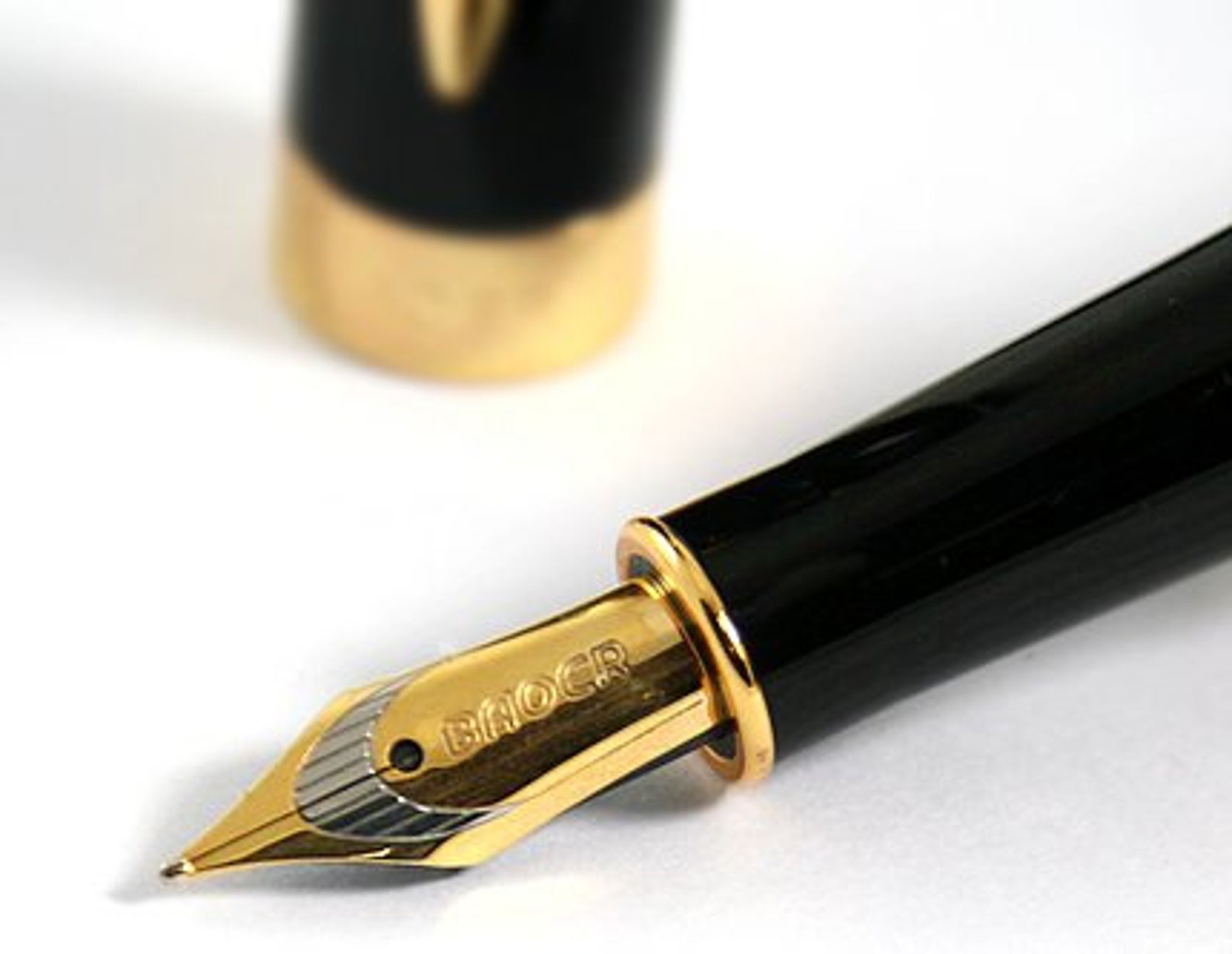 Le Stylo à Encre Fountain Pen 14K Gold Nib Black Fountain - Etsy