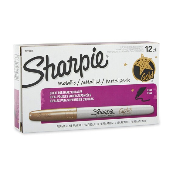 Sharpie Gold Metallic Markers Set of 12 Gold Color Markers | Etsy