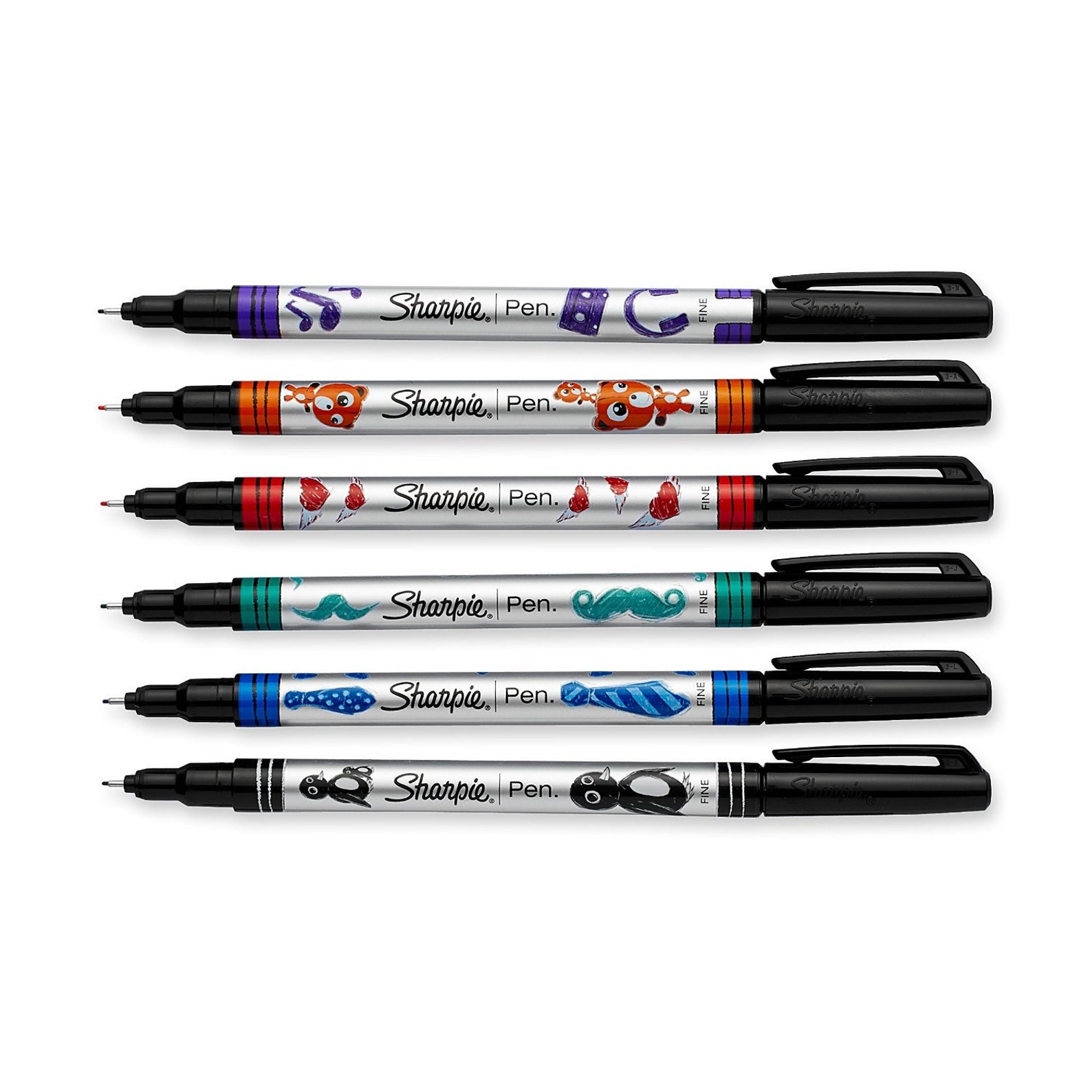 6 Writing Calligraphy Sharpie Wraps Pens Fine Point Tip Pen | Etsy