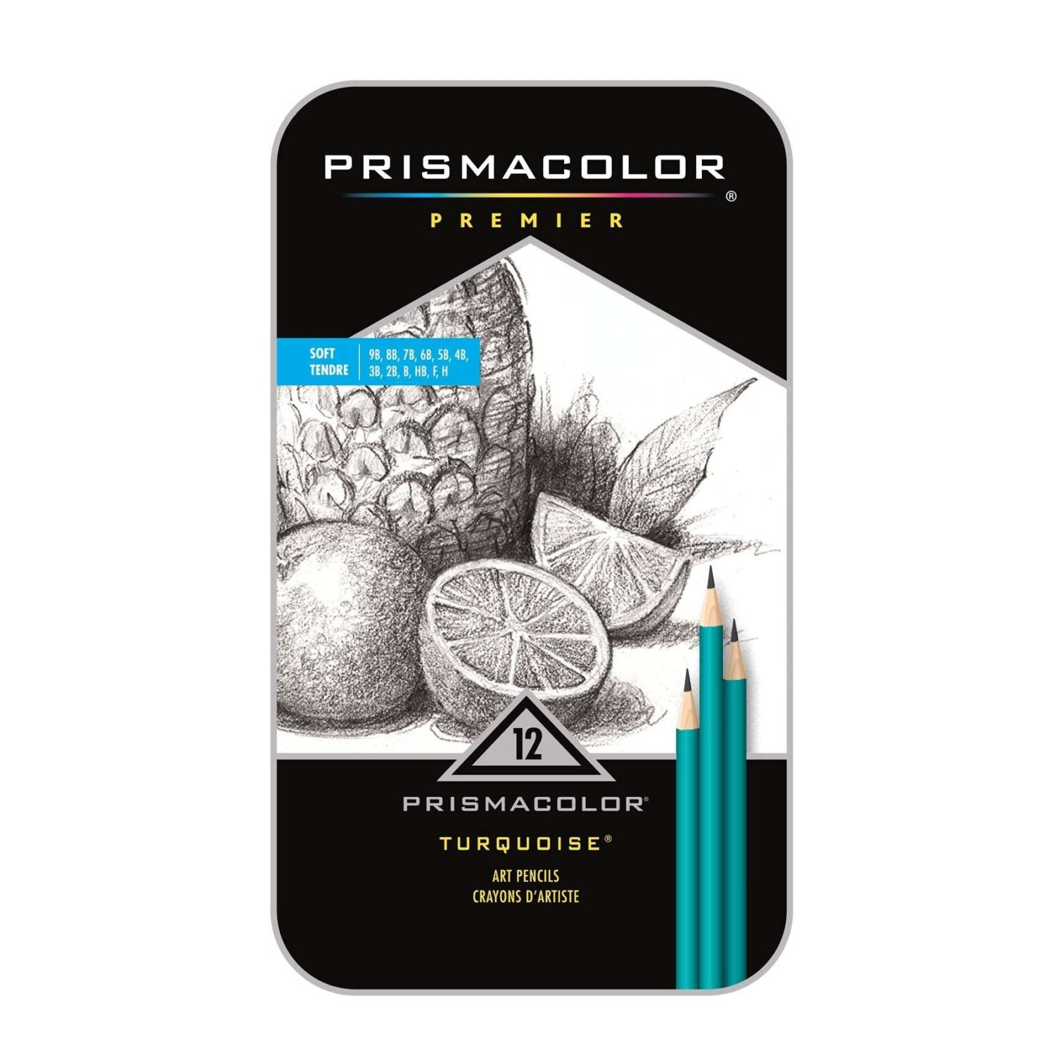 Prismacolor Premier Pencils, Turquoise Soft Grade Graphite Pencils Set ...