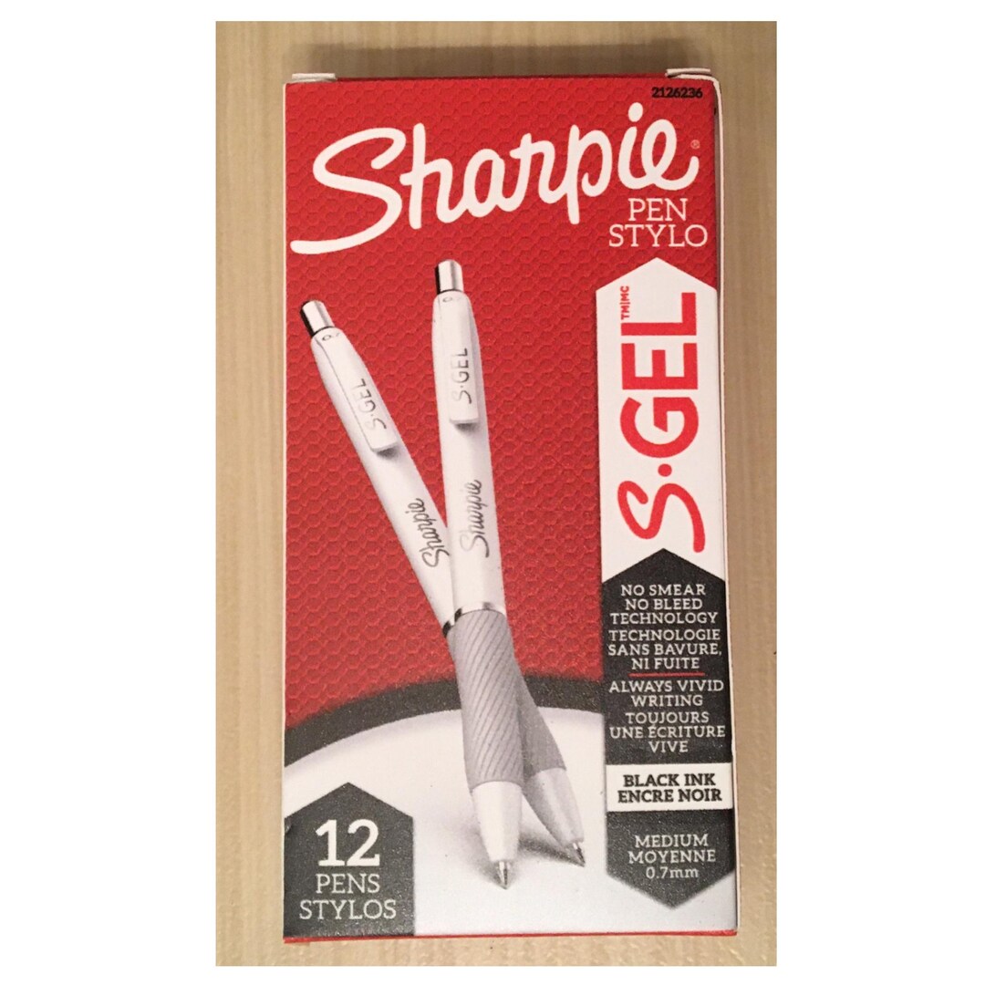 12 Sharpie S-gel Pearl White Gel Pens, Medium Point, Tip 0.7mm, Pearl ...