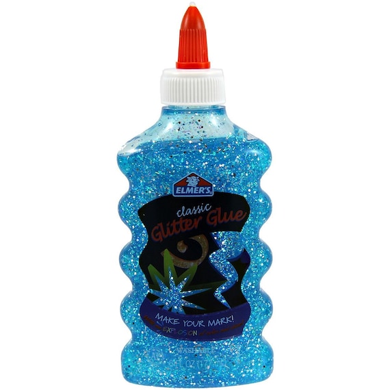 Blue Elmer's Liquid Glitter Glue Washable Adhesive 6oz | Etsy