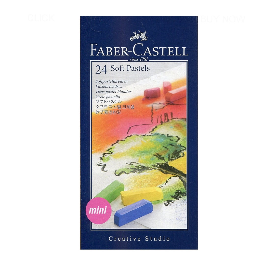 Faber-castel Square Artist Pastel Set, 24 Brilliant Assorted Colors ...