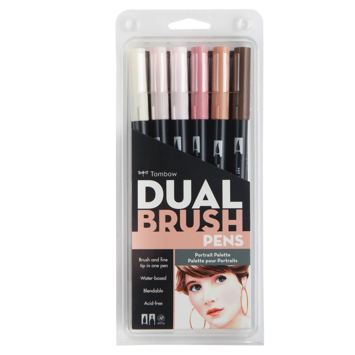 Dual Brush & Fine Pen Markers 6 Set Portrait Colors Skin - Etsy