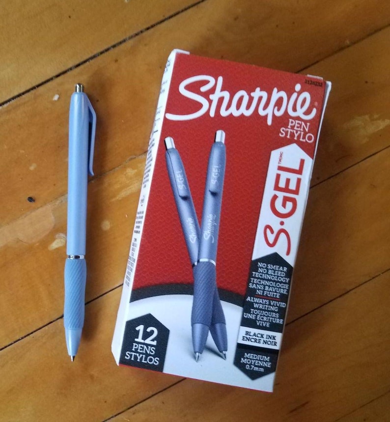 12 Blue Sharpie S-gel Gel Pens, Medium Point 0.7mm, Frost Blue, No ...