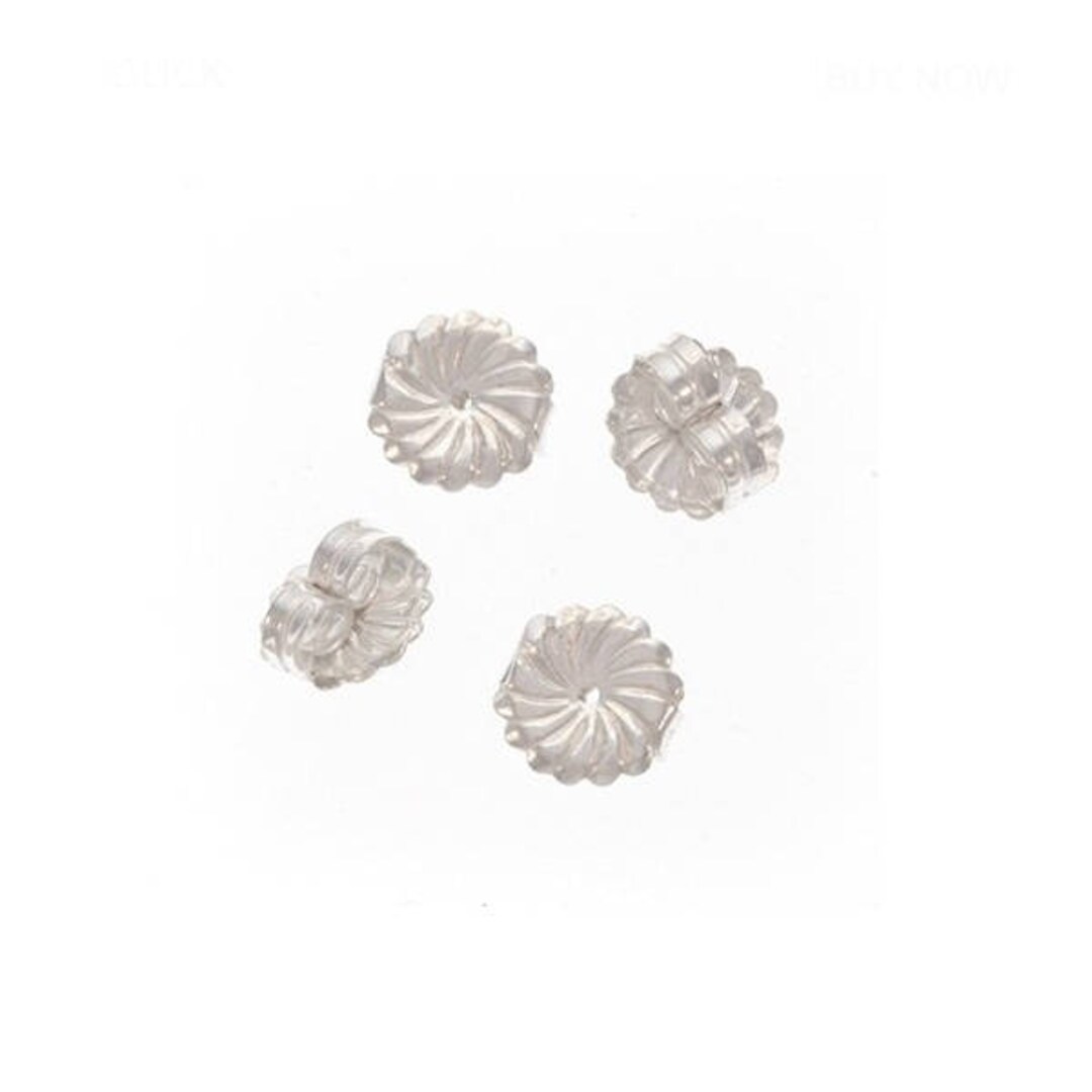 Large Sterling Silver Earring Backs, Protectors, 4 Piece; 9mm Earring ...