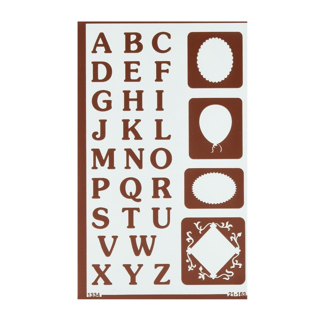 Reverse Letters Template Stencil, Lettering Guide; Glass Etching ...