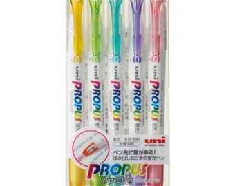 Uni High-tech Propus Window Highlighters 5 Colors Bible | Etsy