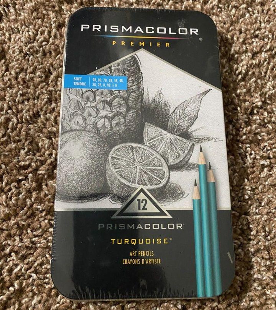 12 Prismacolor Premier Soft Turquoise Sketching Art Pencils ...