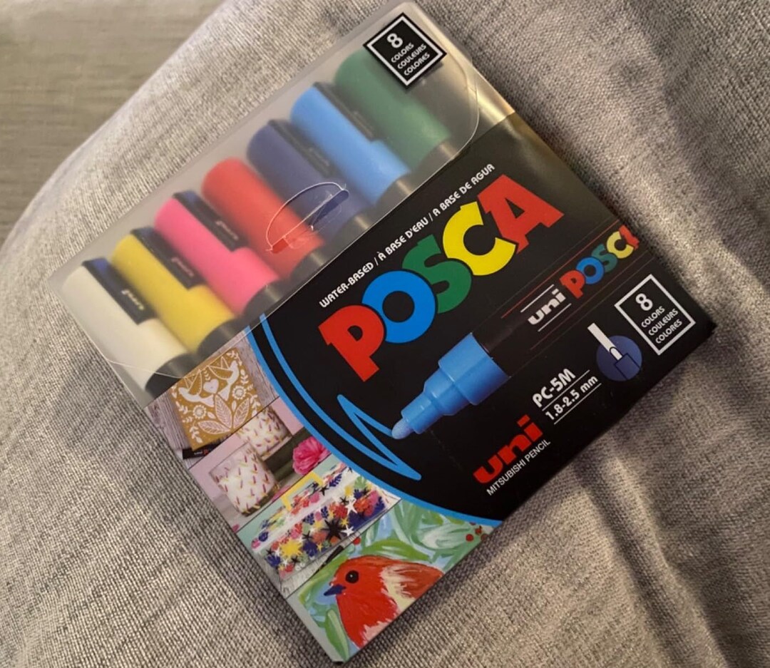 8 Uni-posca Japan Paint Markers, Paint Pens, Medium Point Tip; Uni ...
