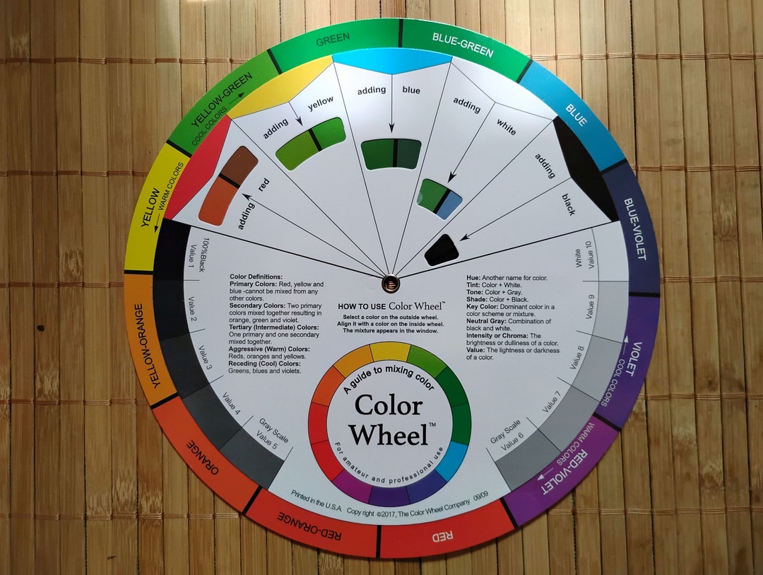 9.25 Inches Large Artists Color Wheel, Mixing Guide, Matching Colors in ...