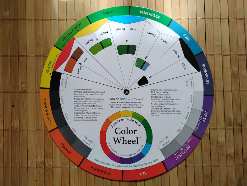 9.25 Inches Large Artists Color Wheel, Mixing Guide, Matching Colors in ...