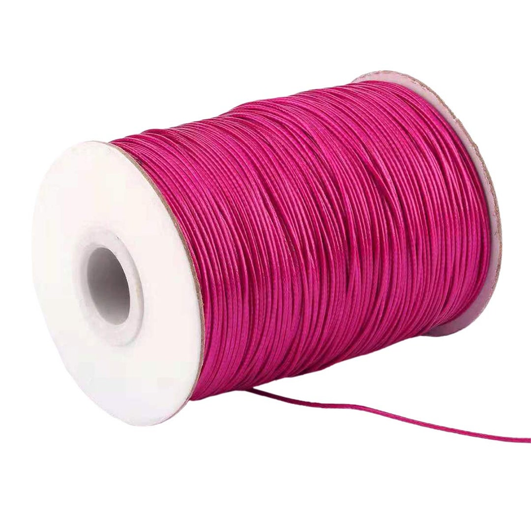 Rose Red Polyester Korean Waxed Cord, Thread, 2mm; Beading Knotting ...