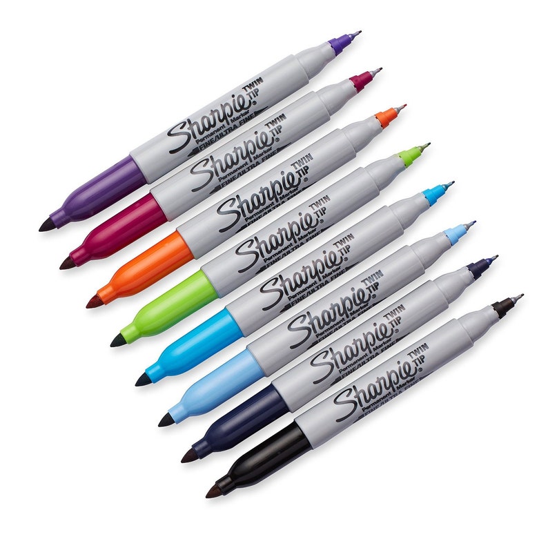 8 Color Sharpie Twin Tip Markers Fine Point Tip and Ultra - Etsy