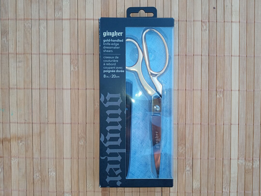 Gingher Fiskars 8 Inch Gold Handled Dressmaker Shears, Scissors; Knife ...