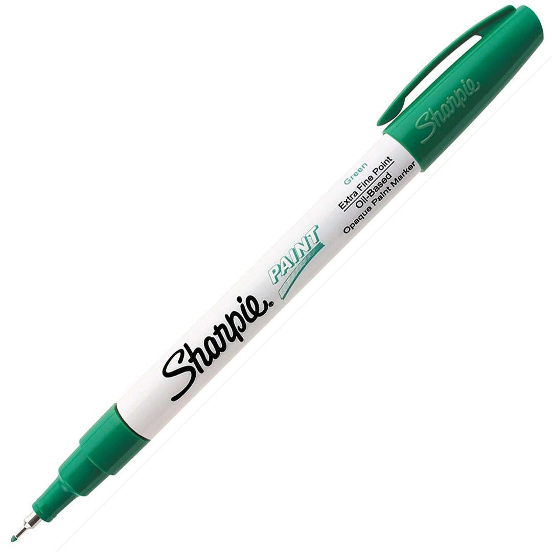 12 Sharpie Paint Green Oil-based Permanent Markers, Extra Fine Tip ...