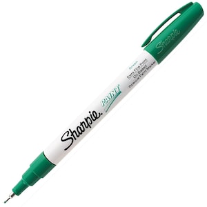 12 Sharpie Paint Green Oil-based Permanent Markers, Extra Fine Tip ...