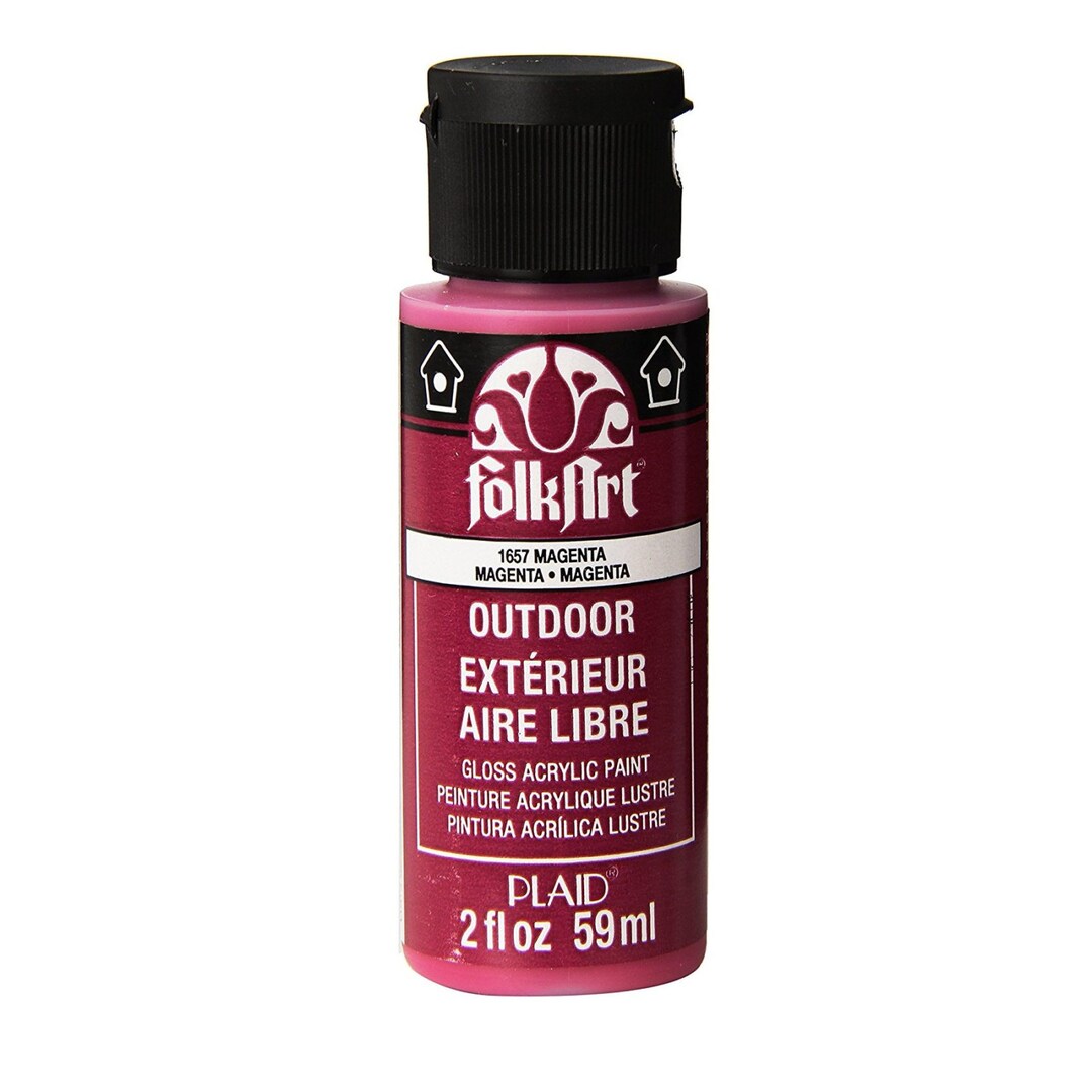 2oz Magenta Color Acrylic Paint Painting Wood Terra-cotta Paper Canvas ...
