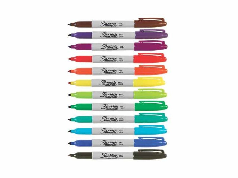 Sharpie Coloring Markers 12 Colors Fine Point Adult Book - Etsy