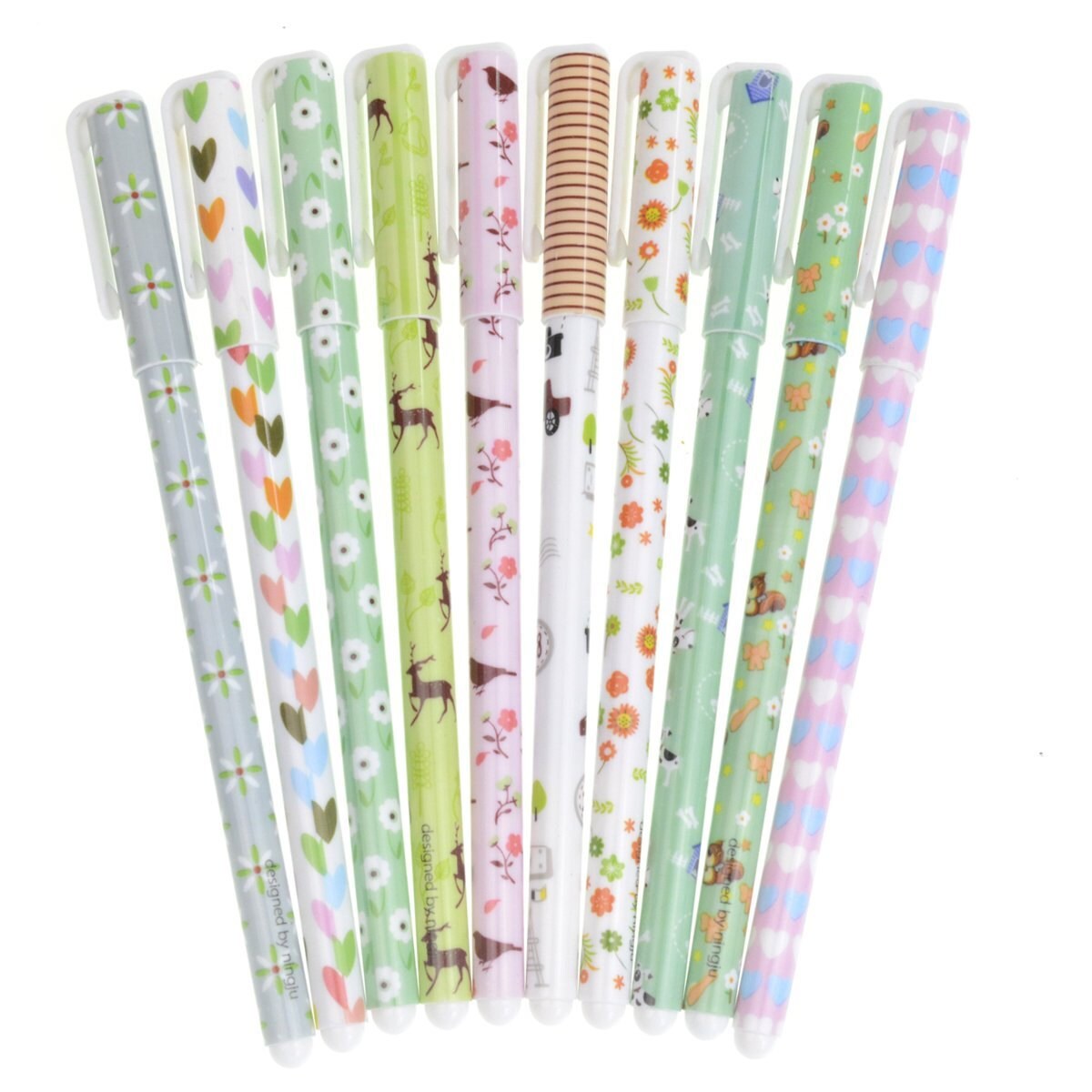 10 Color Kawaii Pens Cute Pens Korean Coloring Gel Ink Pens | Etsy